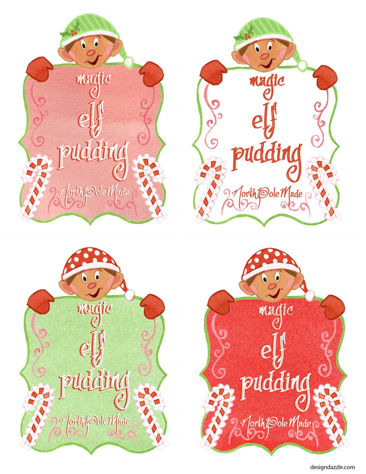 Magic Elf Pudding + Free Printable - Design Dazzle