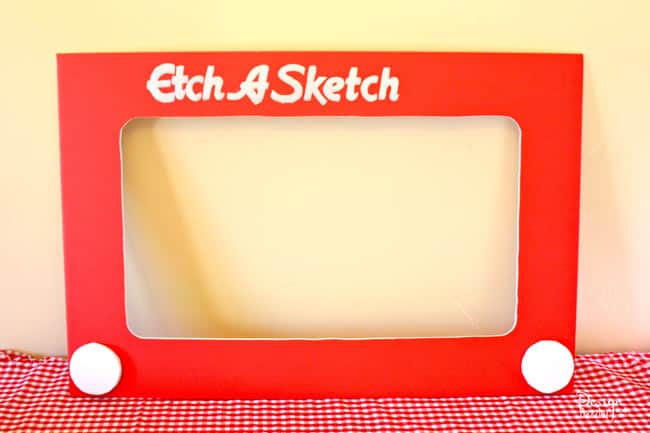 Toy Story Themed Etch a Sketch Photo Booth Prop Picture Frame