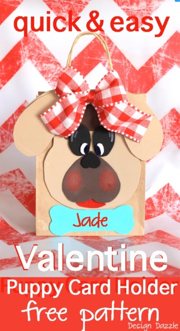 Puppy Valentine Card Holder - Free Pattern - Design Dazzle