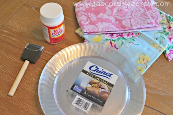 Easy Mod Podge Plates - The Cards We Drew Easy Mod Podge Plates - The Cards We Drew