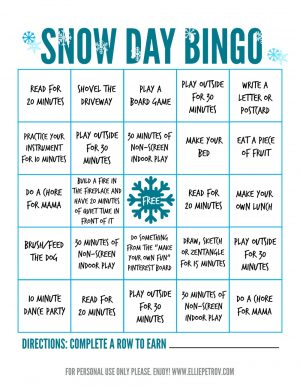 Indoor Winter Fun Printables - Design Dazzle
