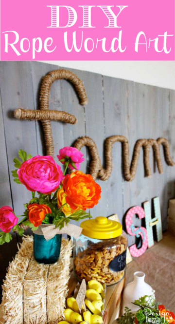 DIY Rope Word Decor - Design Dazzle