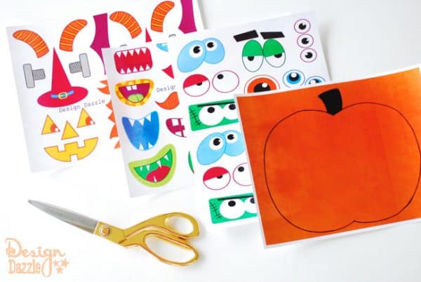 Printable Pumpkin Faces - Kids Halloween Activity - Design Dazzle