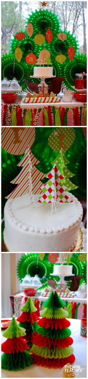 How to DIY a Christmas Tree Party Backdrop - Design Dazzle