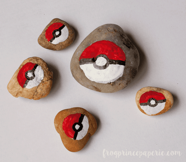 Pokemon Themed Painted Rock Ideas (Pikachu, Pokeball, etc.)