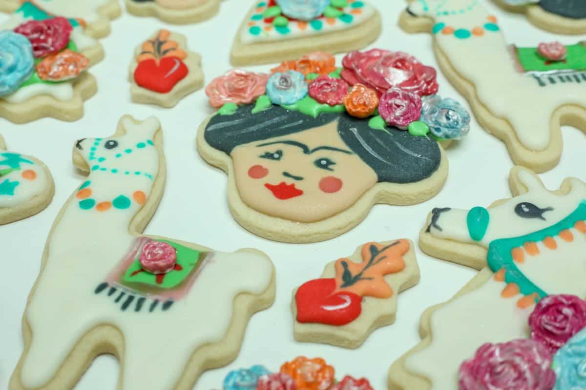 Bold and Festive Frida Kahlo Tree and Cookies - Design Dazzle