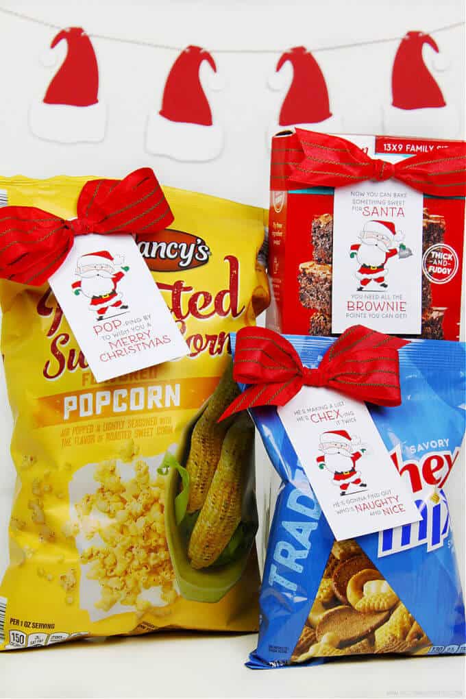 Easy Neighbor Gifts under $5 with Free Festive Gift Tags - Design Dazzle