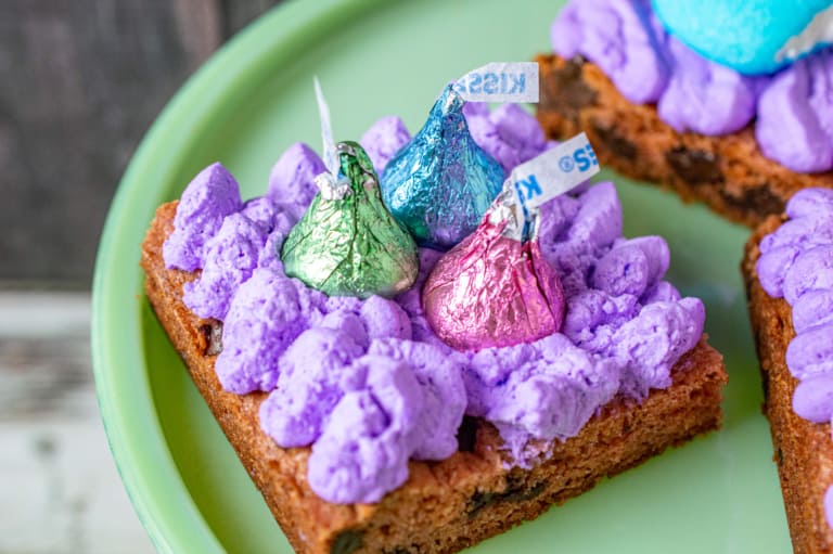 Easter Chocolate Chip Cookie Squares - Design Dazzle