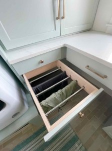 Laundry Room Drying Rack and Tablecloth Storage Solution - Design Dazzle