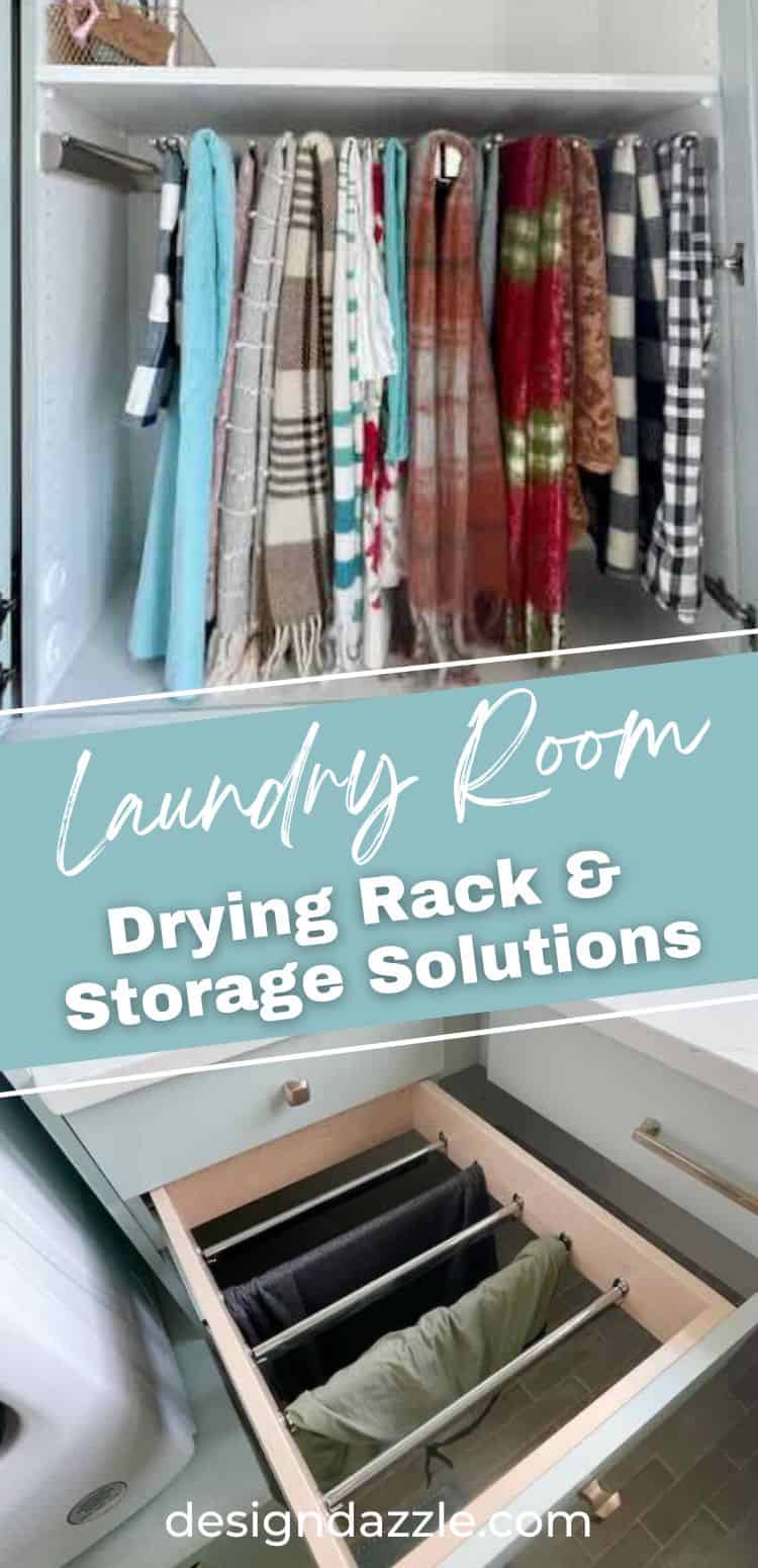 Laundry Room Drying Rack and Tablecloth Storage Solution - Design Dazzle